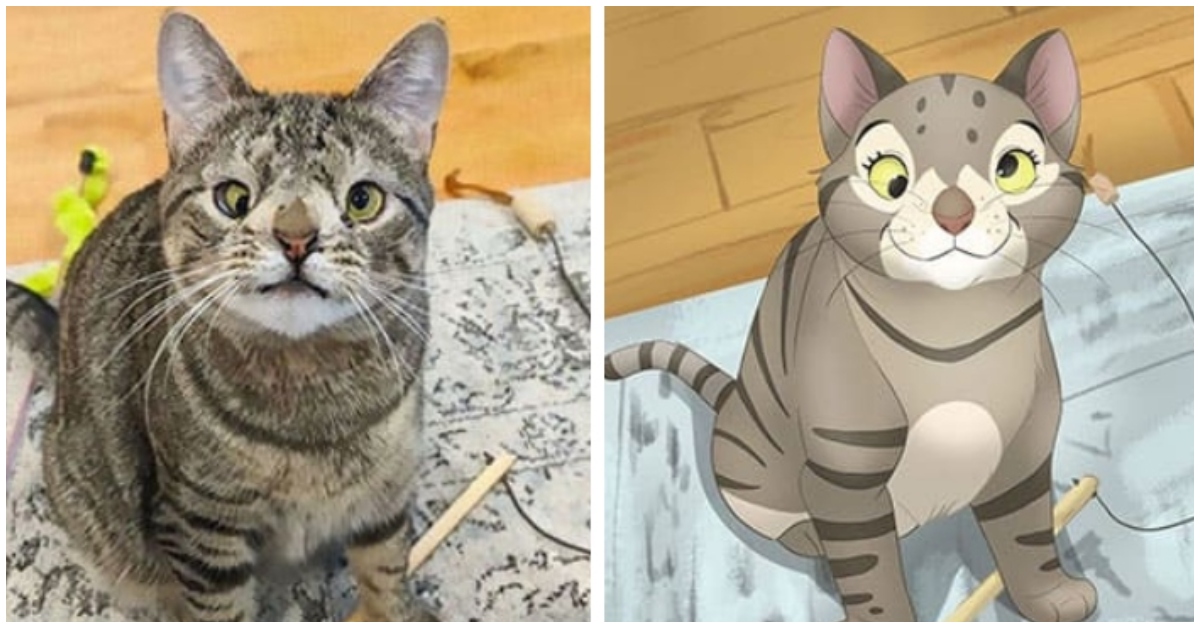 Brilliant Artist Disneyfies Pets Photos Sent To Her By Fans